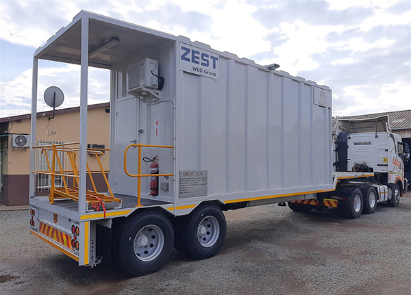 Zest WEG delivers mobile switching station to Mozambique