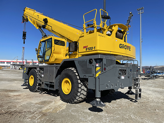 New Grove GRT8120 rough-terrain cranes in the production line